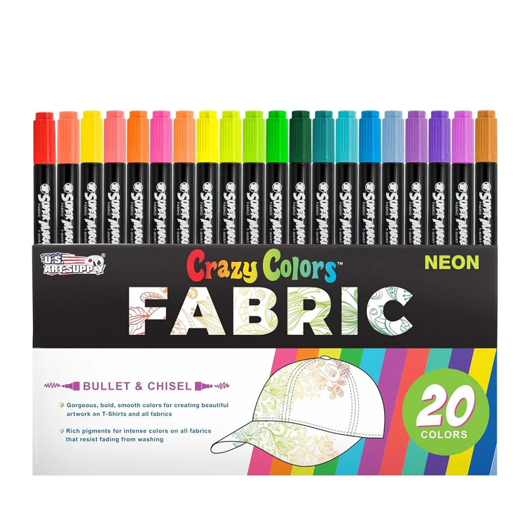 Neon Dual-Tip Fabric Markers – Blossom